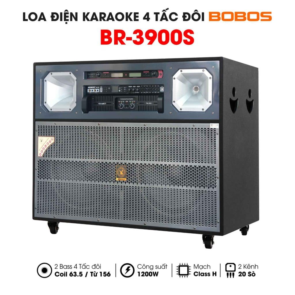LOA ĐIỆN KARAOKE 4 TẤC ĐÔI BOBOS BR-3900S (2024) – BobosAudio.com